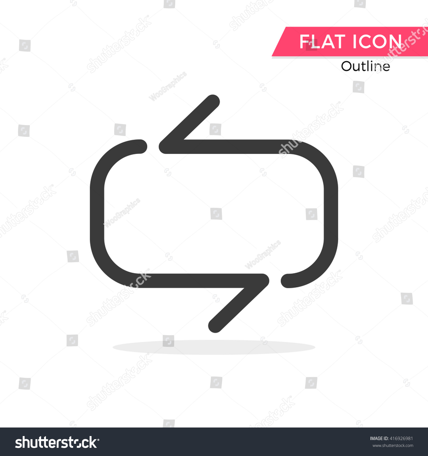 Loop Button Icon Vector Object Picture Stock Vector (Royalty Free ...