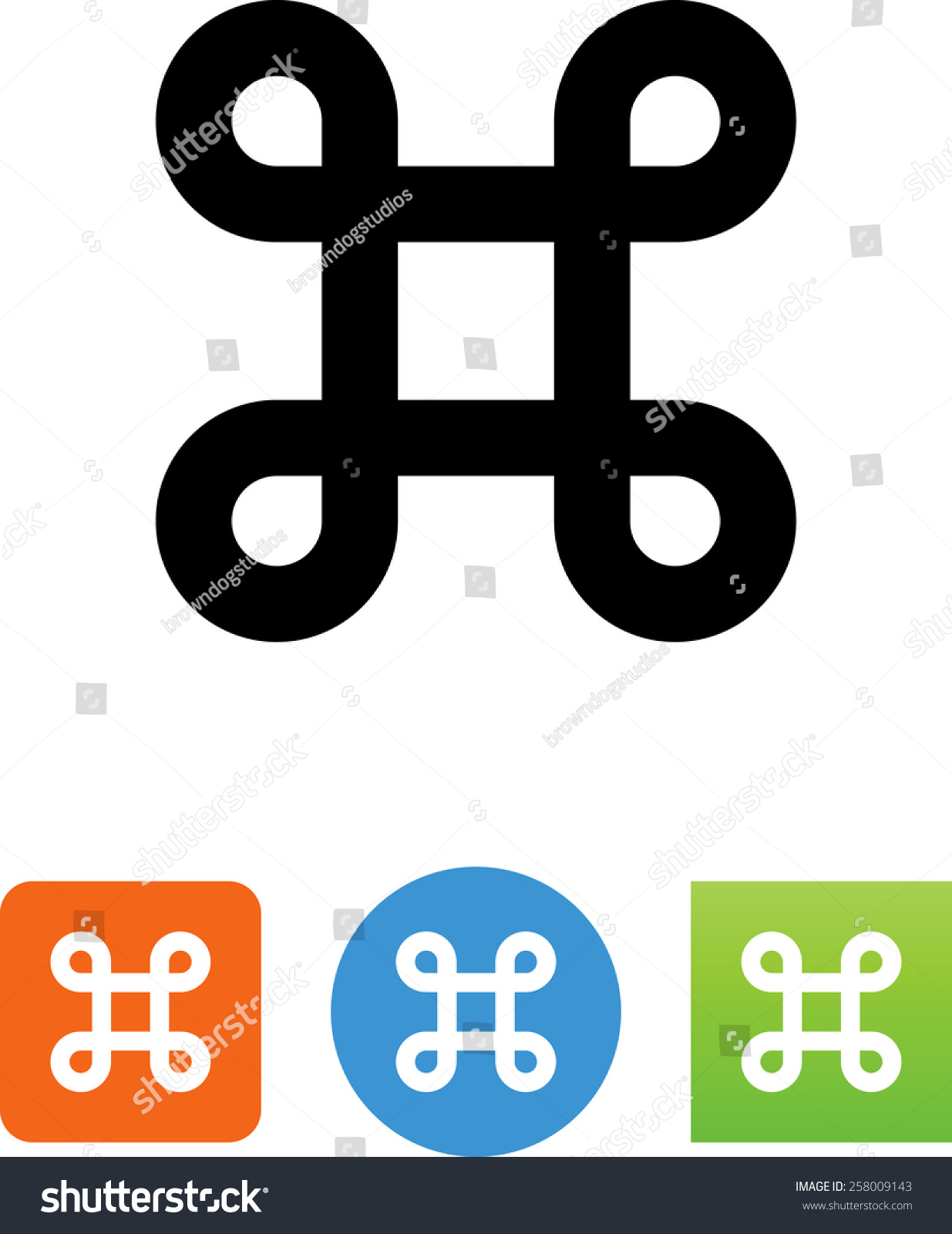 Looped Square Icon Stock Vector (Royalty Free) 258009143 | Shutterstock