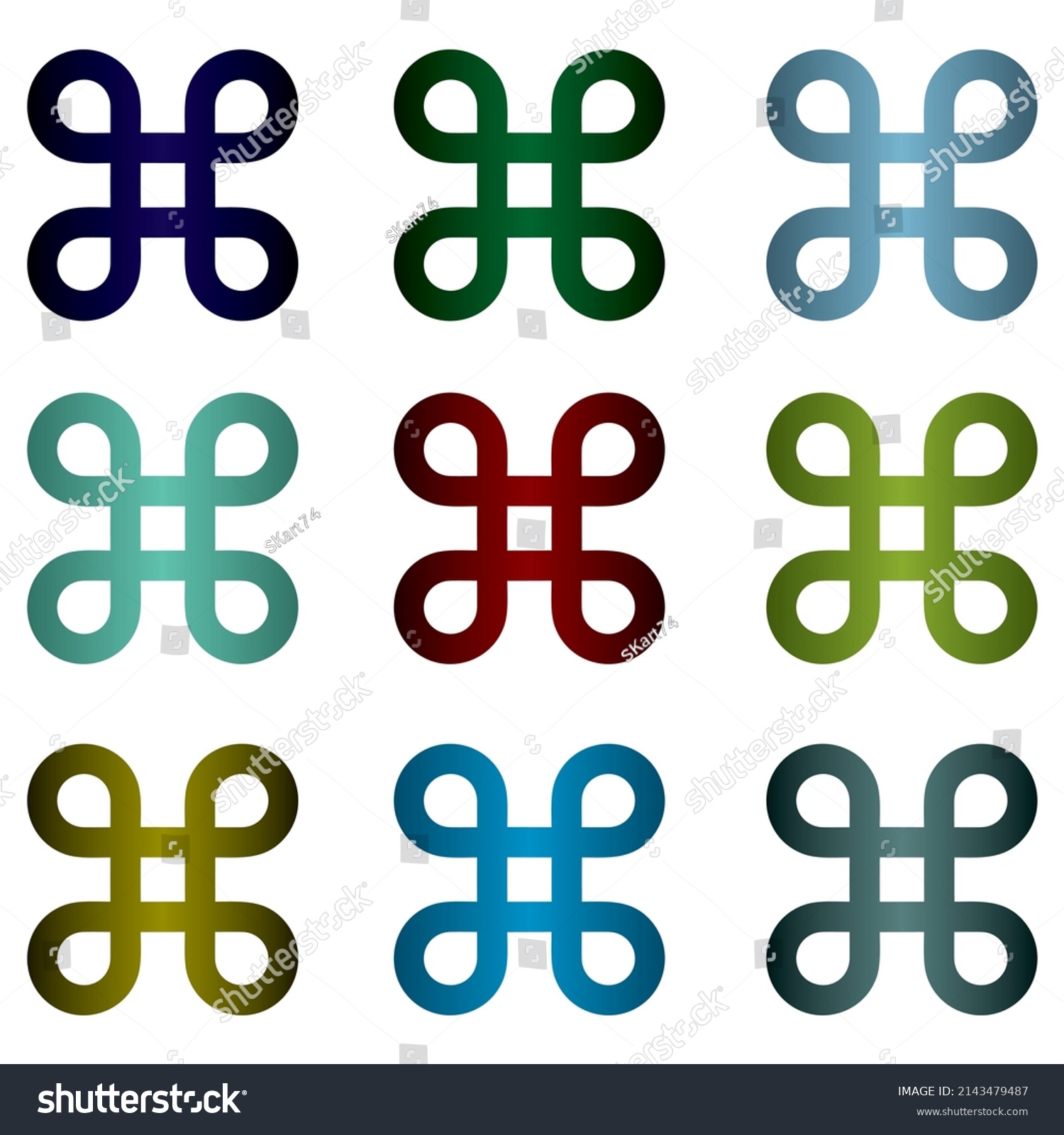 Looped Square Icon Vector Illustration Stock Vector (Royalty Free ...