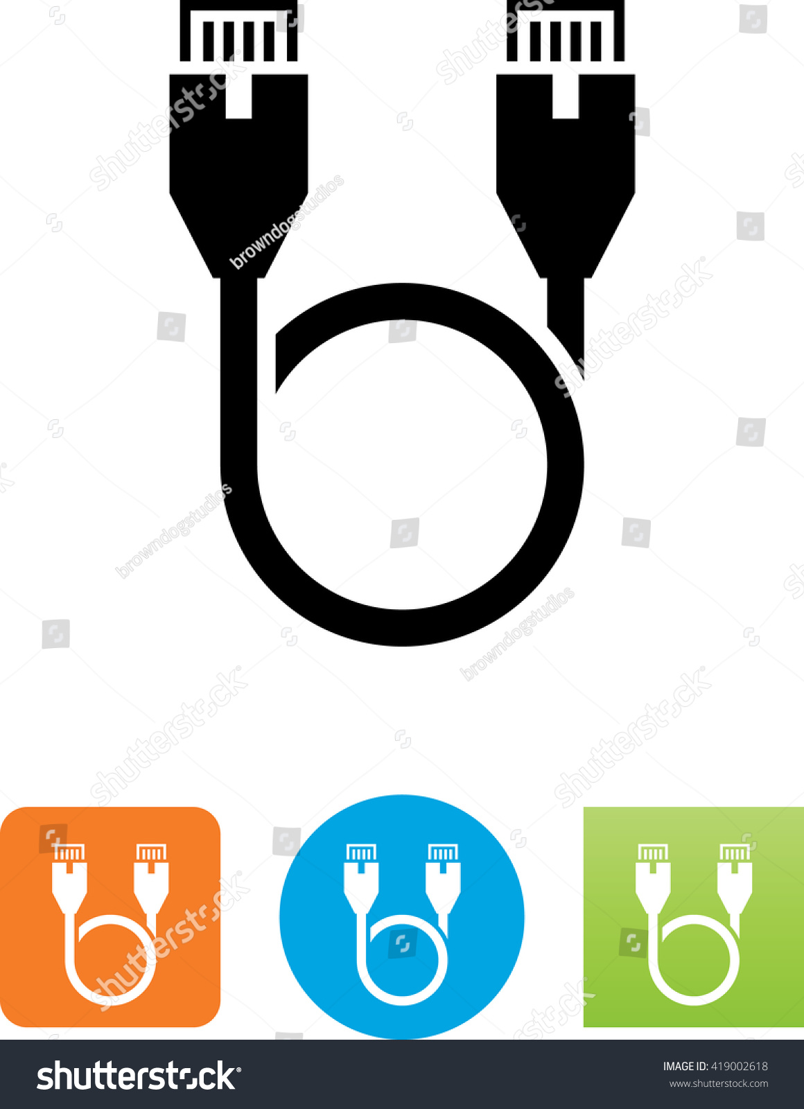 Looping Cat 5 Ethernet Cable Symbol: เวกเตอร์สต็อก (ปลอดค่าลิขสิทธิ์ ...