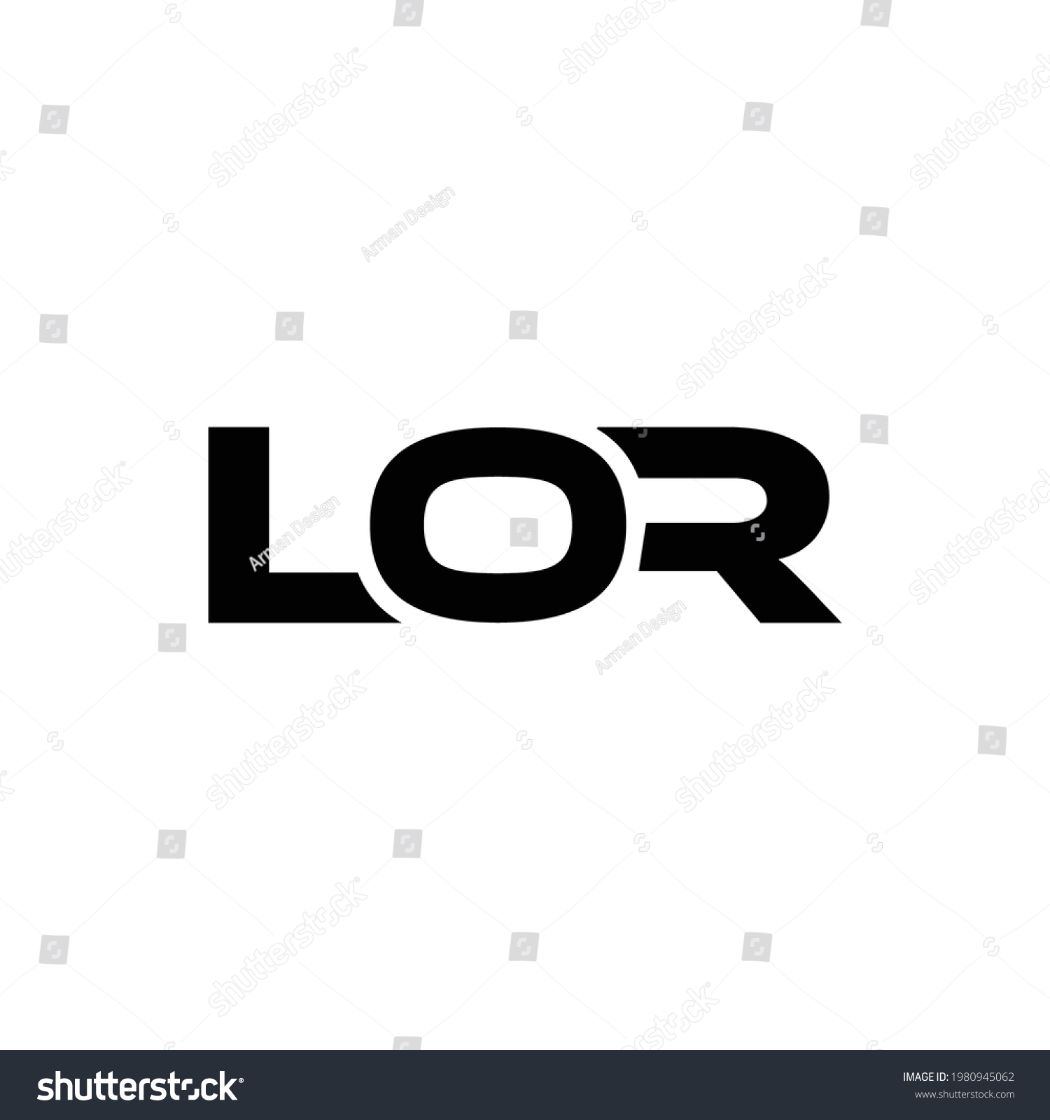 Lor Letter Logo Design Vector Stock Vector (Royalty Free) 1980945062
