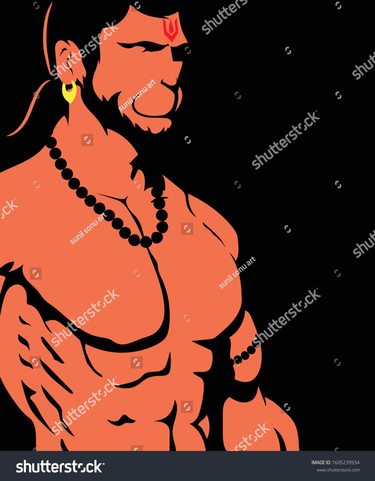 Lord Hanuman Vector Graphic Design Vector Stock Vector (Royalty Free ...