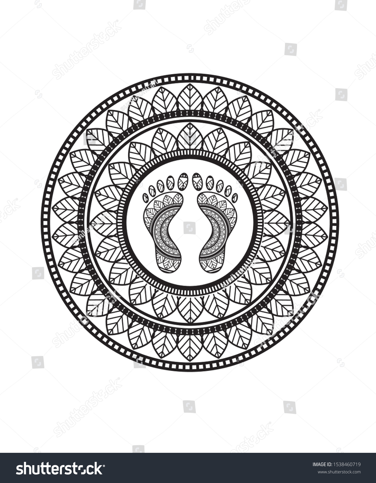 Lord Laxmi Foot Vector Graphic Pattern Stock Vector (Royalty Free ...