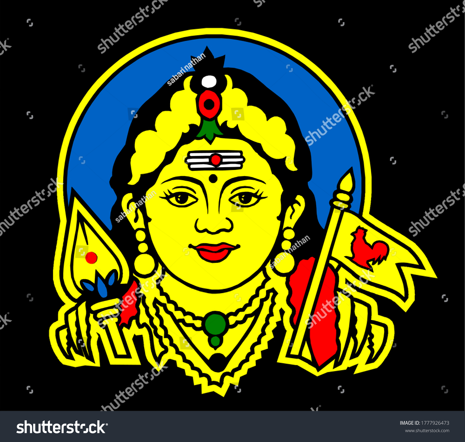 Lord Muruga Line Art Vector: vetor stock (livre de direitos) 1777926473 ...