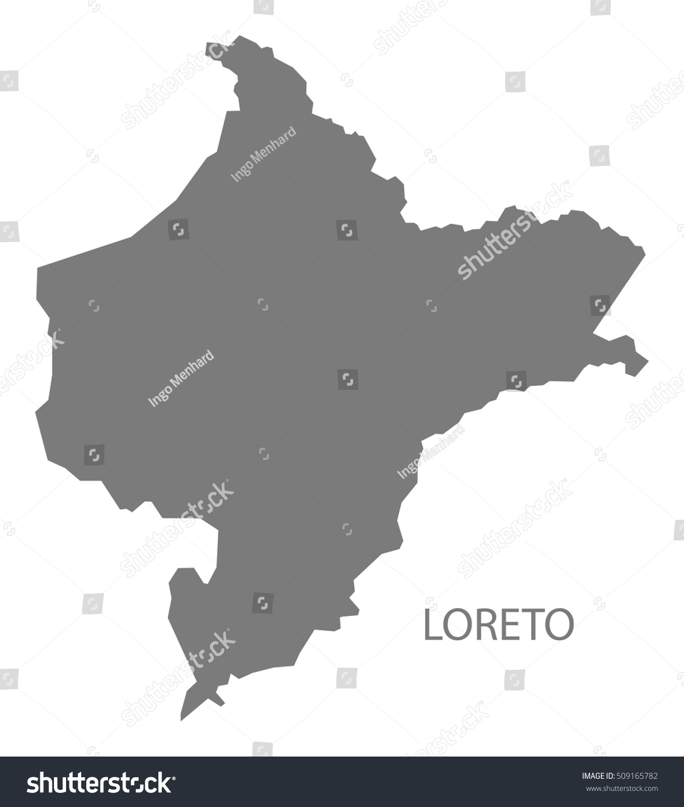Loreto Peru Map Grey Stock Vector (Royalty Free) 509165782 | Shutterstock