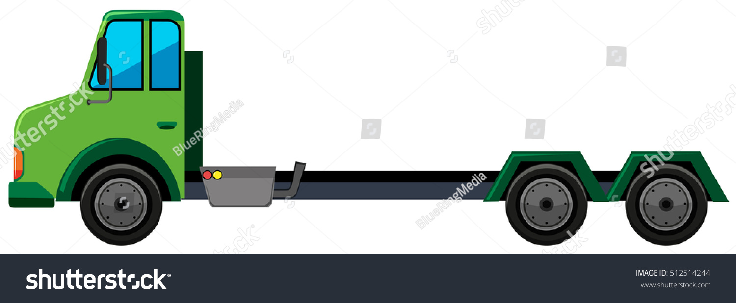 Lorry Truck Without Container Box Stock Vector (Royalty Free) 512514244