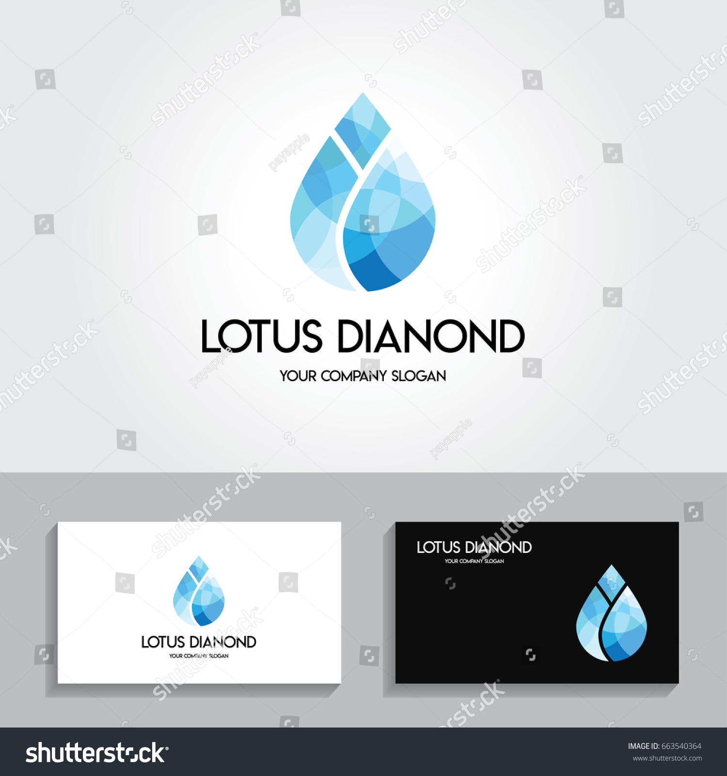 Lotus Diamond Logo Stock Vector (Royalty Free) 663540364