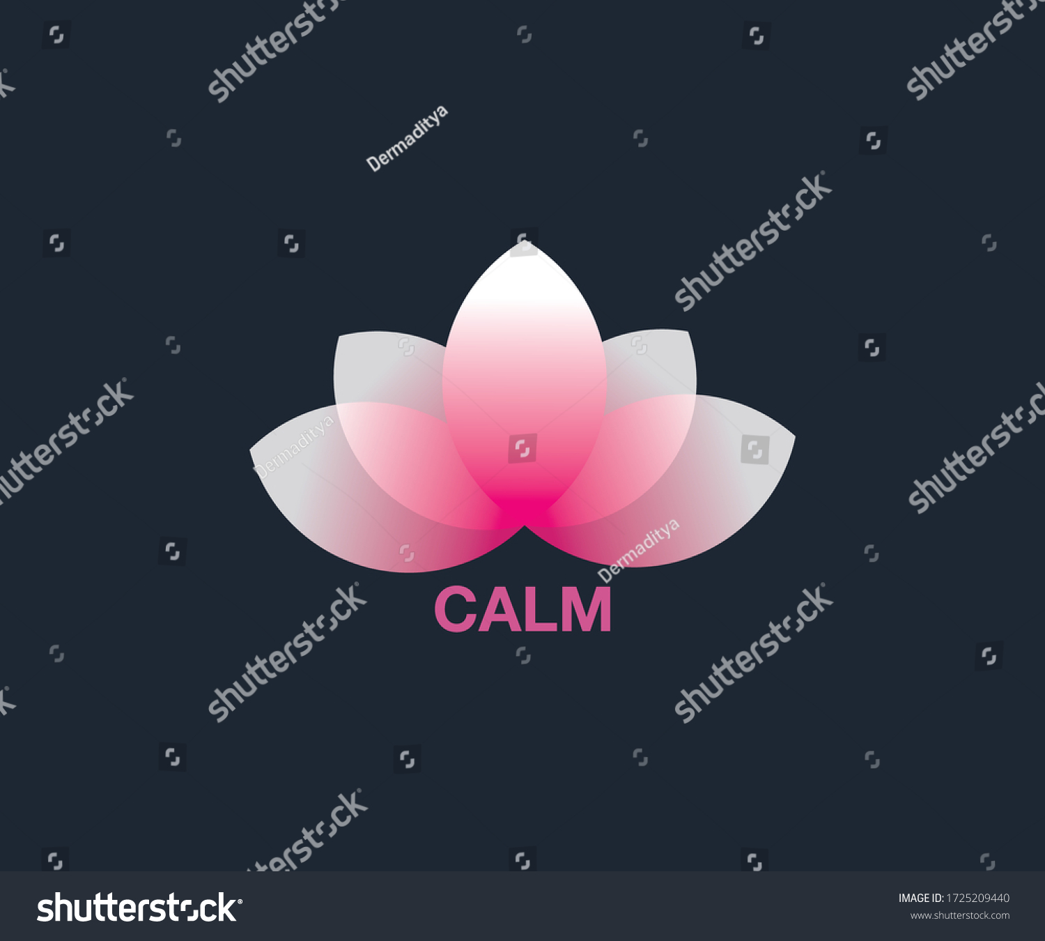 Lotus Flower Calm Design Vector Stock Vector (Royalty Free) 1725209440 ...