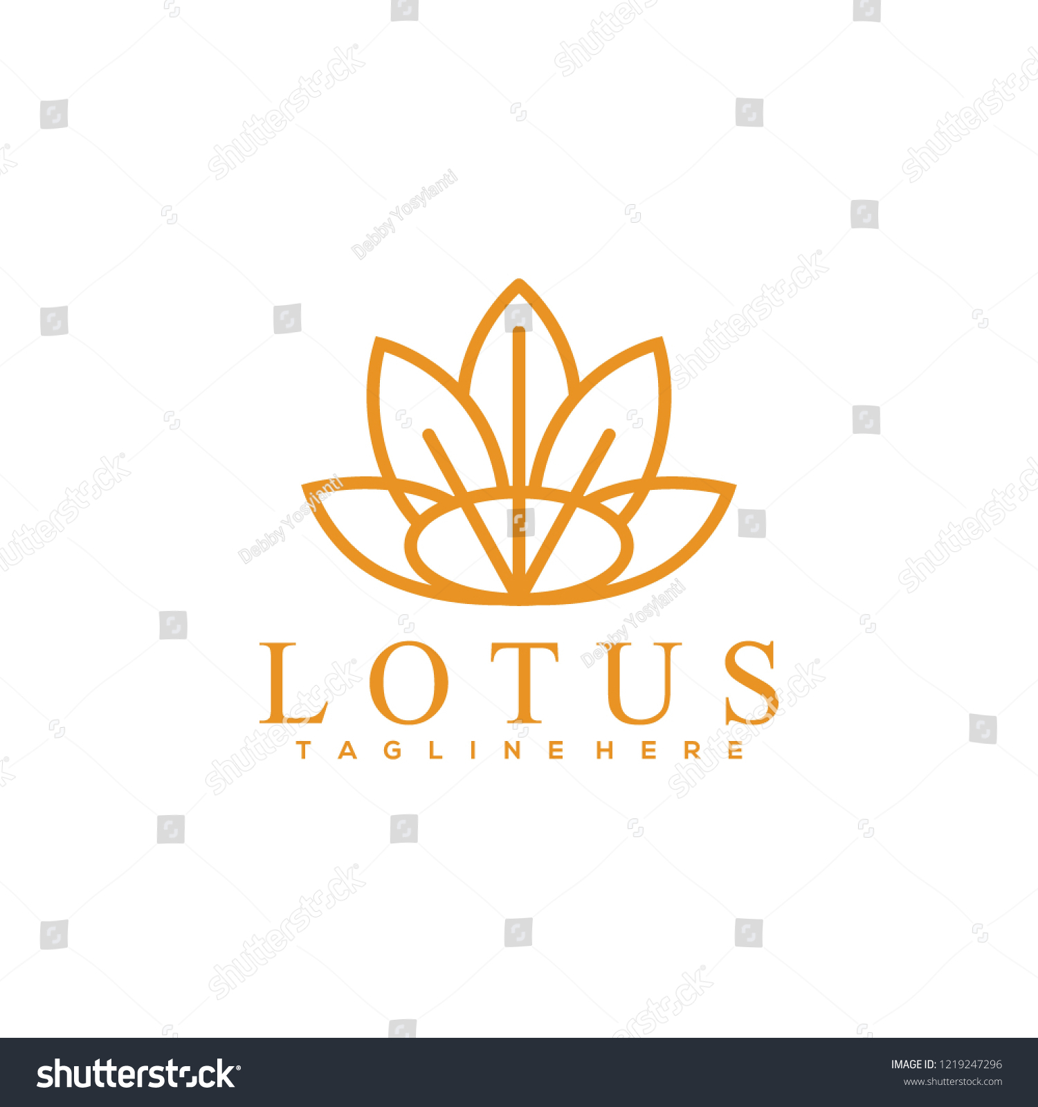 Lotus Logo Design Stock Vector (Royalty Free) 1219247296 | Shutterstock