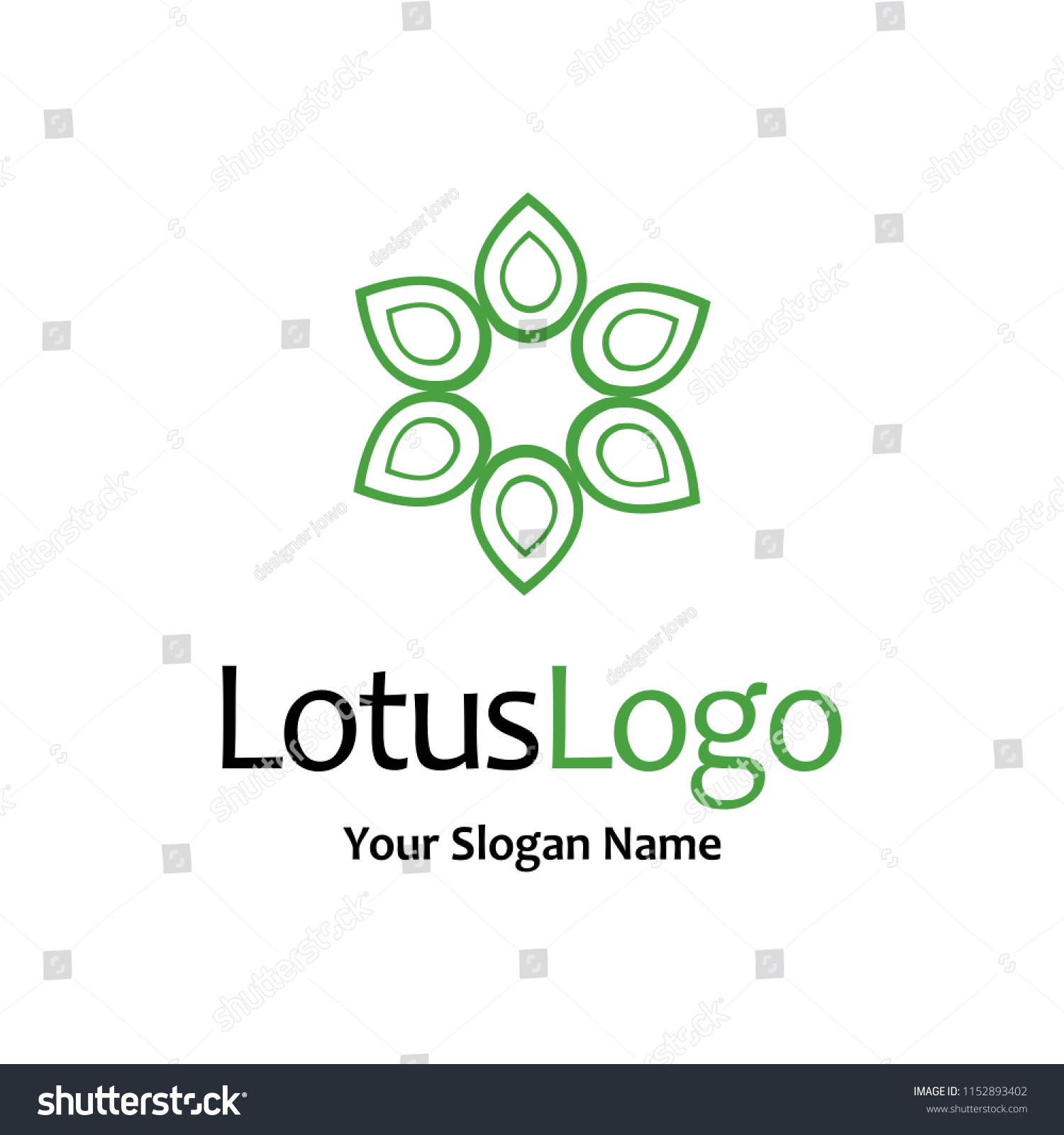 Lotus Logo Vector Stock Vector (Royalty Free) 1152893402