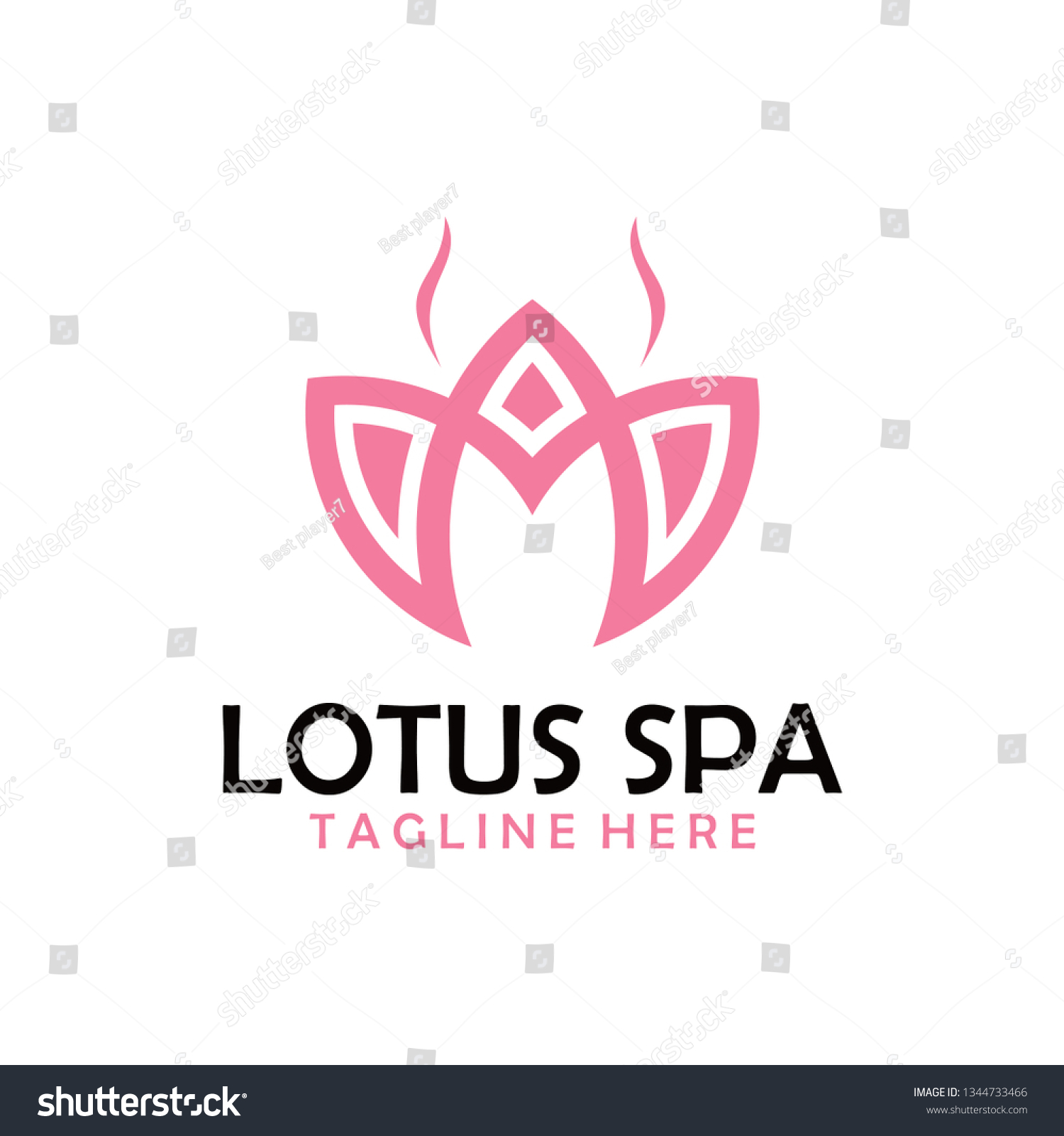 Lotus Spa Logo Icon Stock Vector (Royalty Free) 1344733466 | Shutterstock