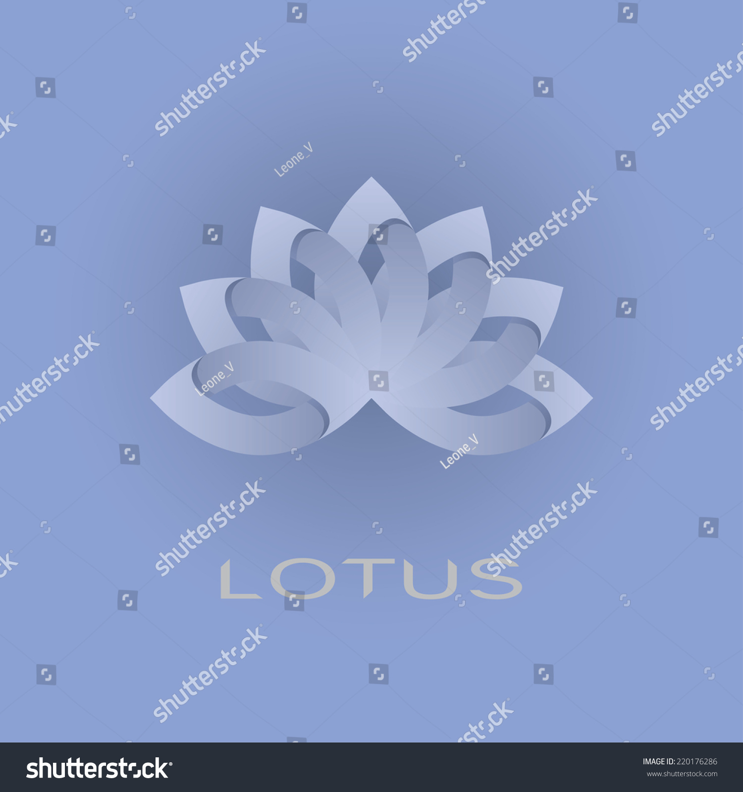 Lotus Symbol Template Logo Design Vector: vector de stock (libre de ...