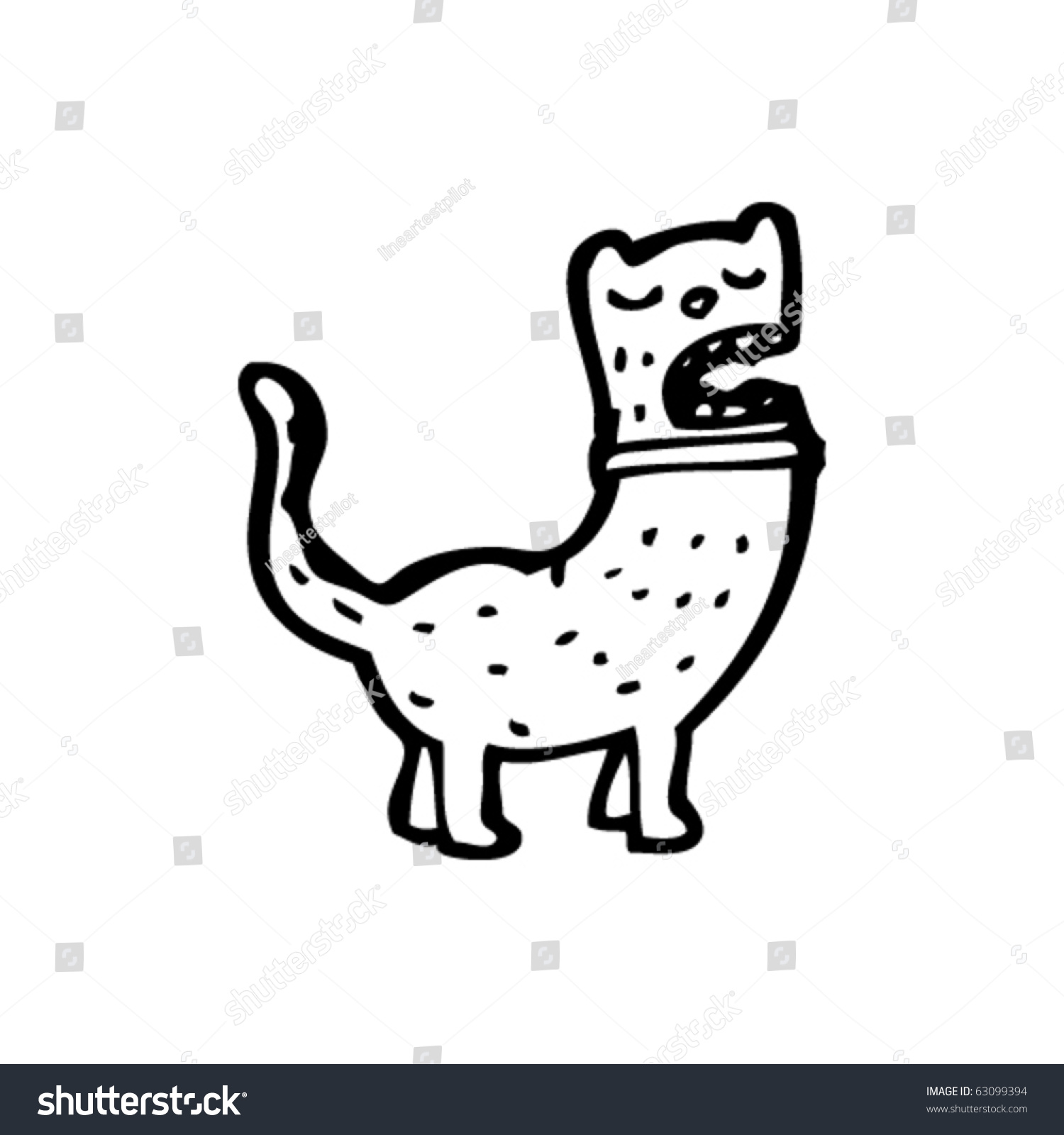 Loud Cat Cartoon Stock Vector (Royalty Free) 63099394