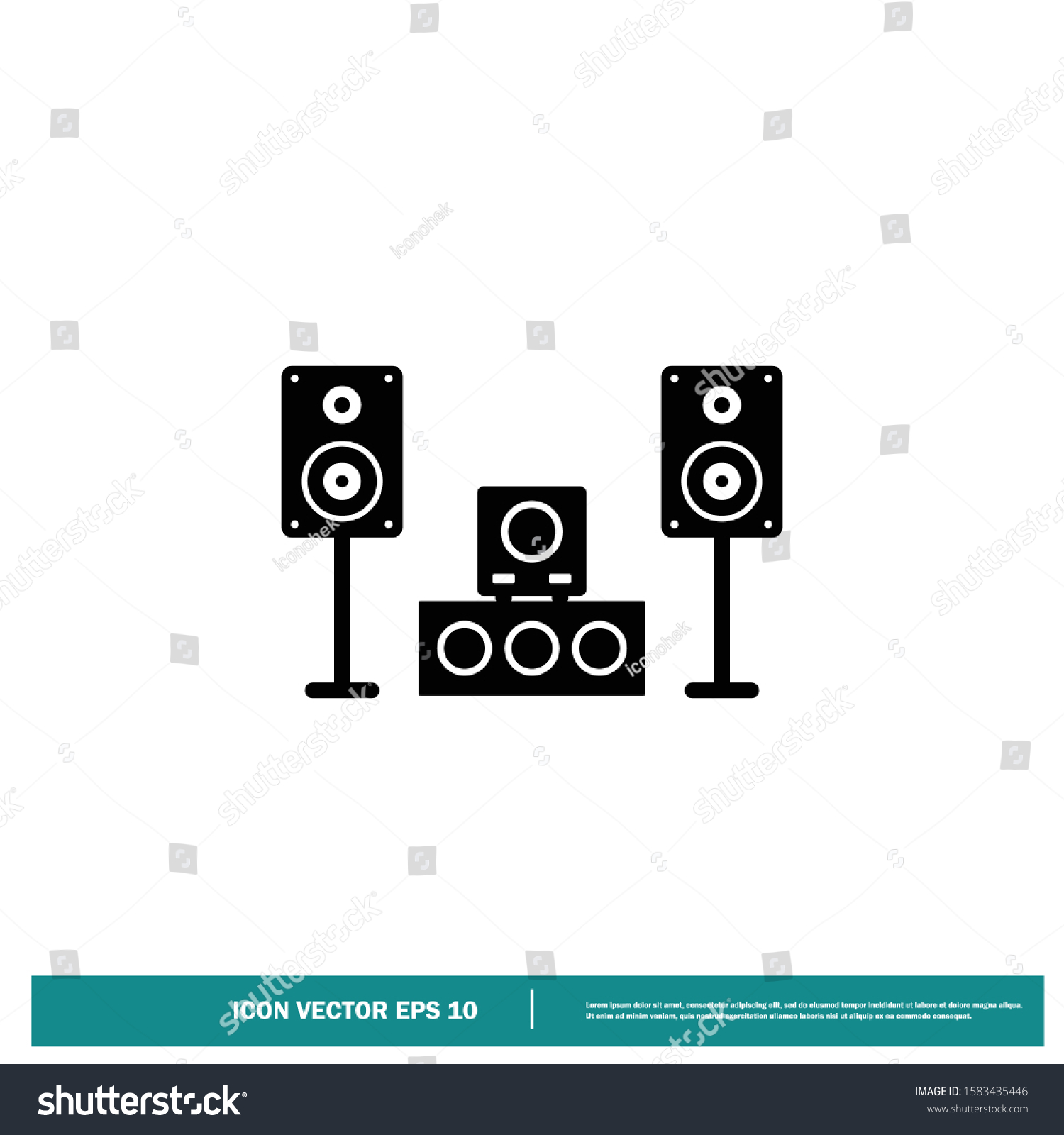 Loudspeaker Icon Vector Logo Template Design Stock Vector (Royalty Free ...