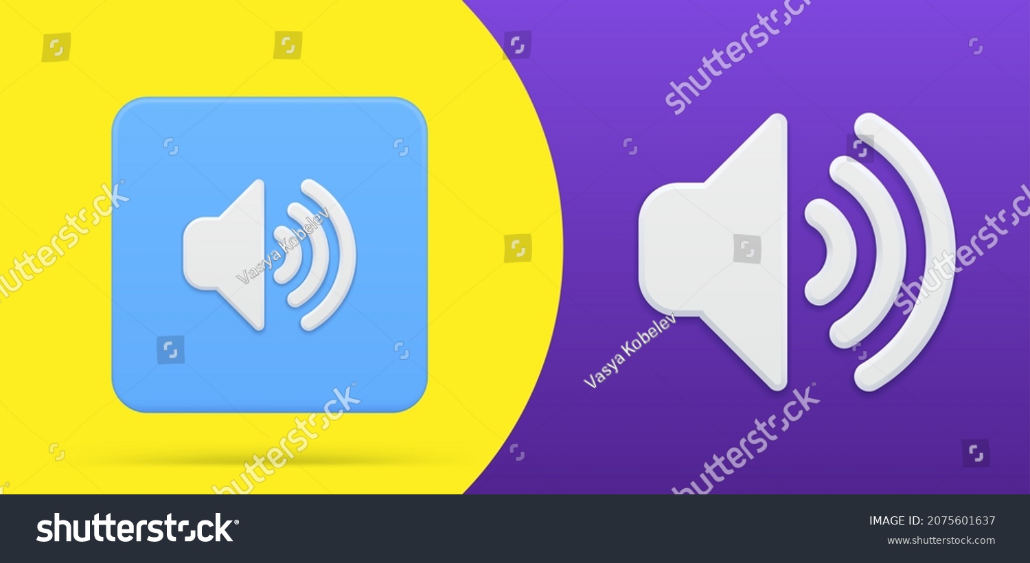 Loudspeaker Volume Sound User Interface Indicator Stock Vector (Royalty ...