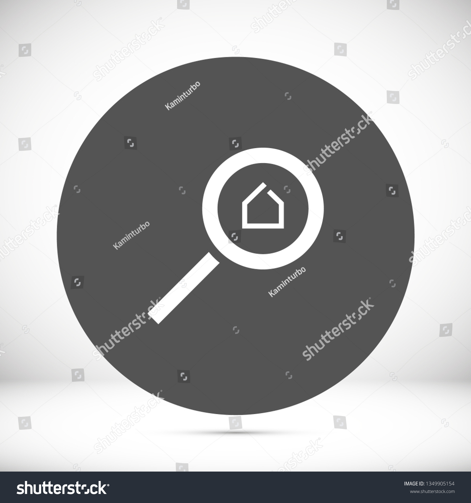 Loupe House Icon Vector Eps 10 Stock Vector (Royalty Free) 1349905154 ...
