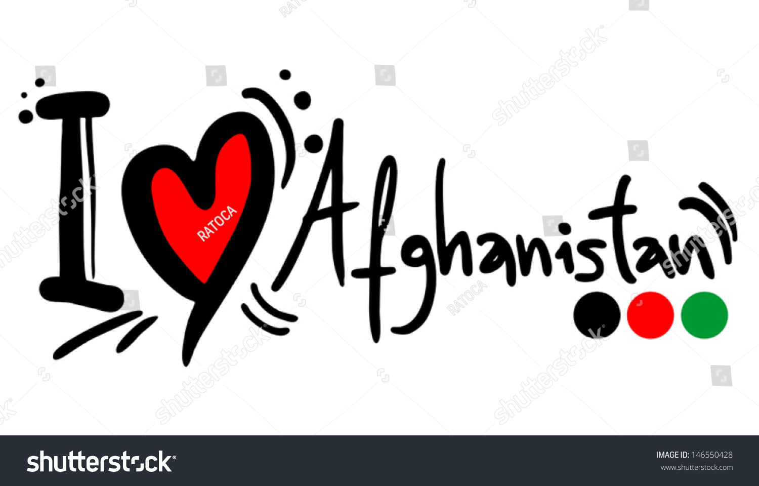 Love Afghanistan Stock Vector (Royalty Free) 146550428