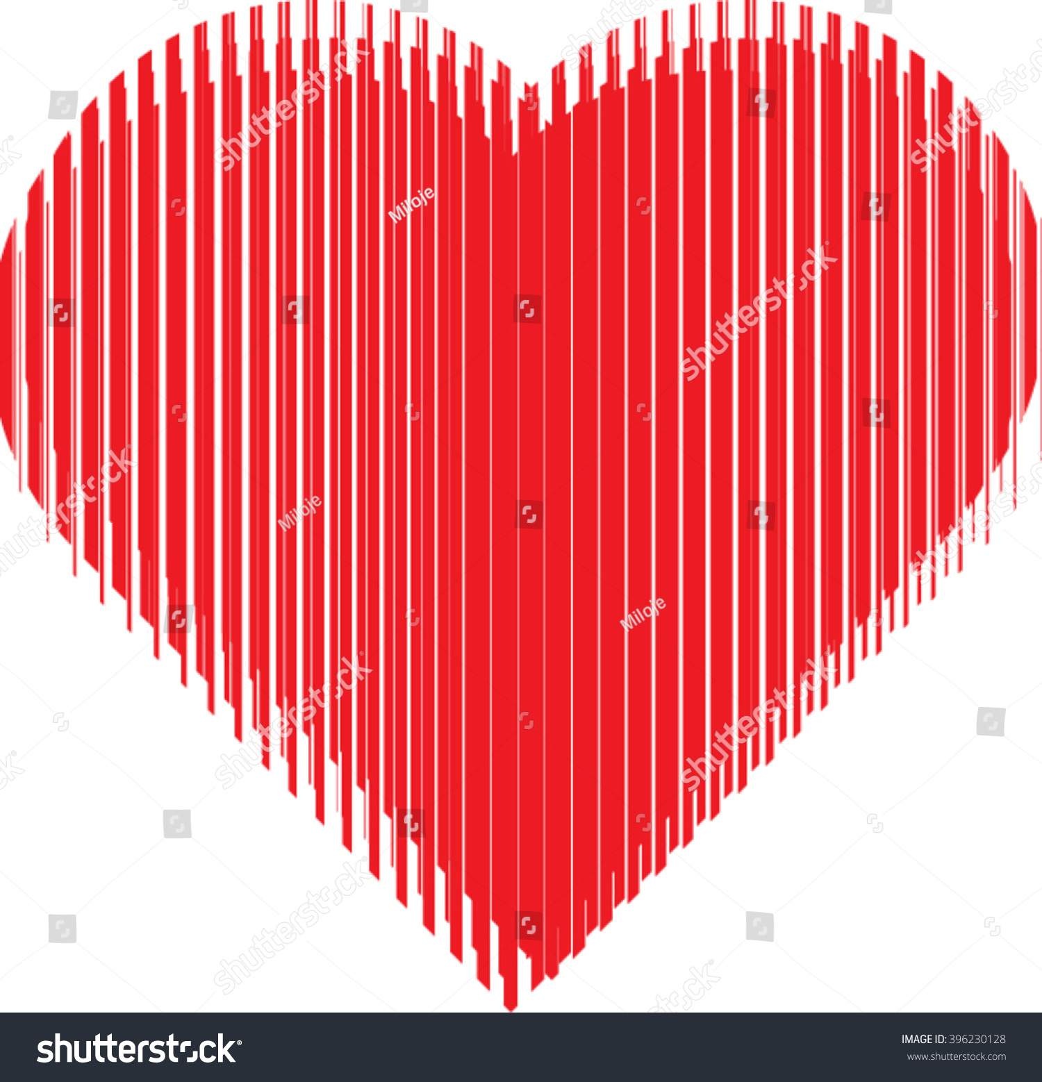 Love Brush Stroke Heart Vector Stock Vector (Royalty Free) 396230128