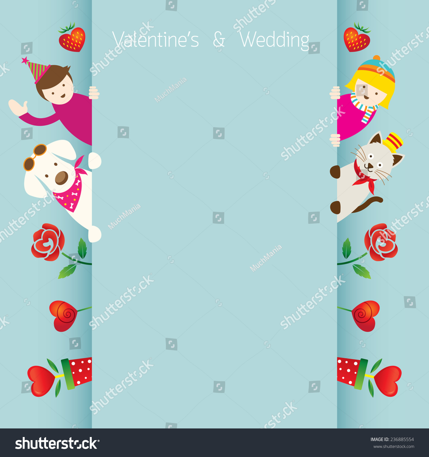 Love Concept Background Border Stock Vector (Royalty Free) 236885554