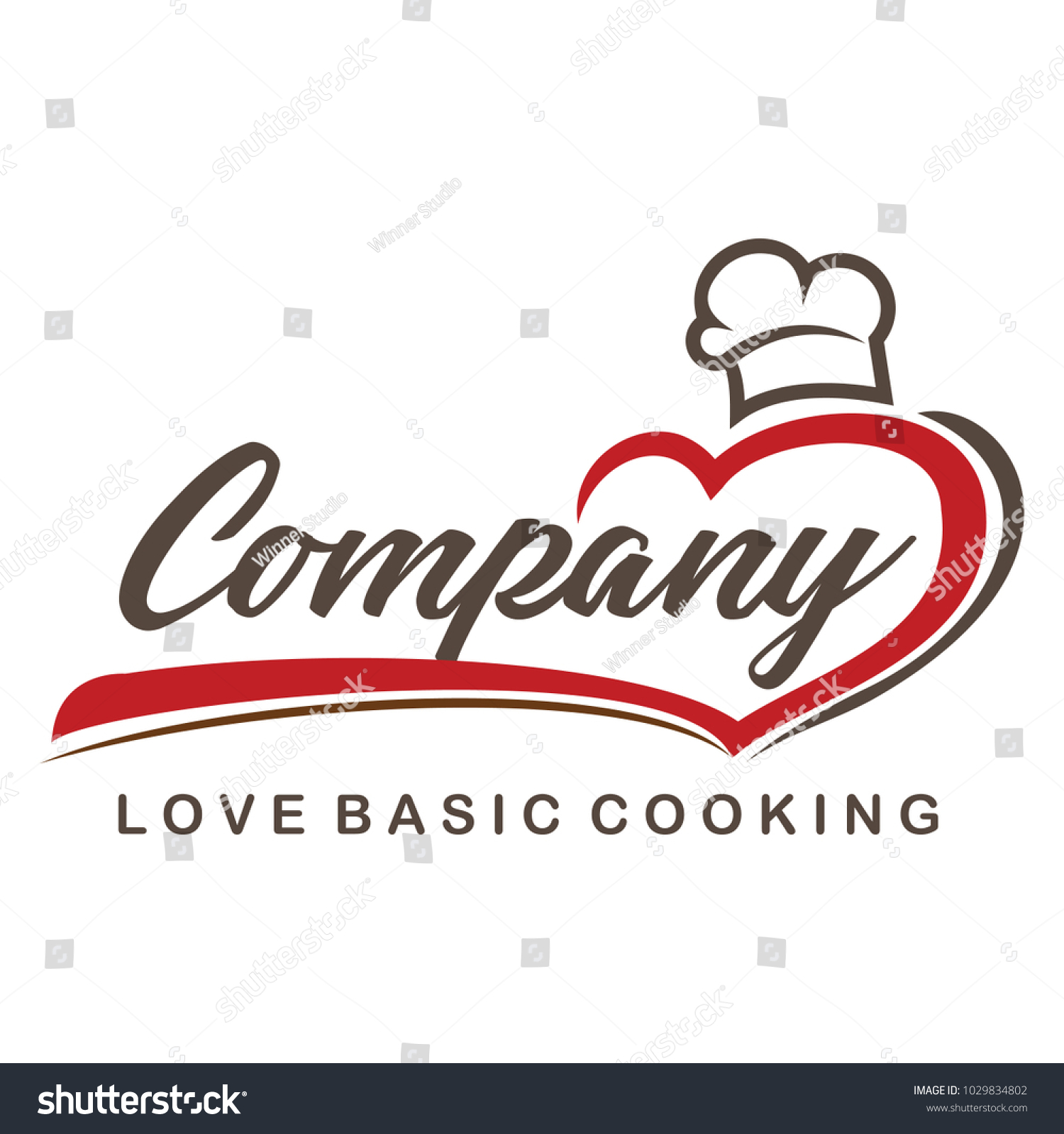 Love Cooking Chef Logo Vector Stock Vector (Royalty Free) 1029834802