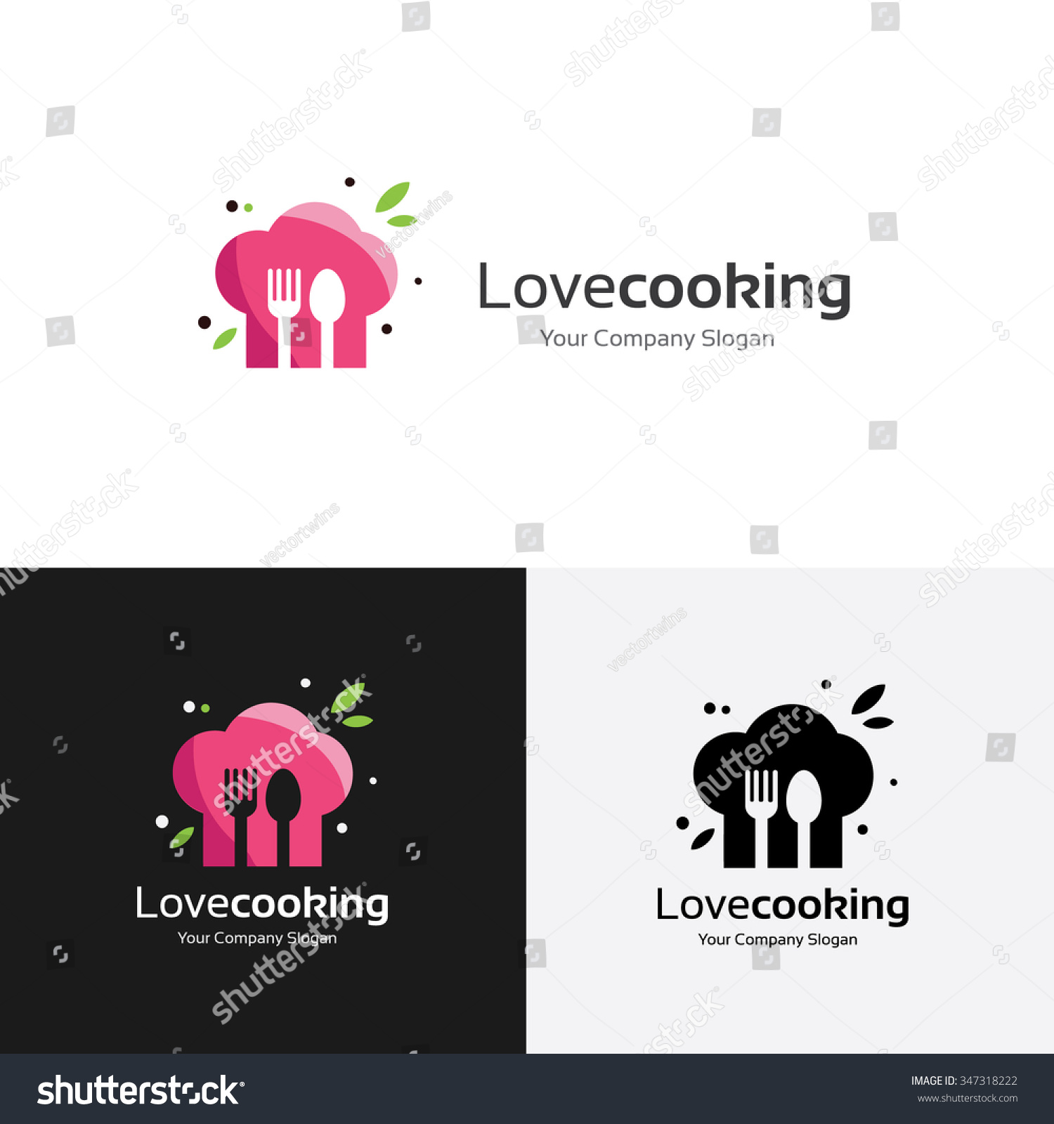 Love Cooking Logo Template: vetor stock (livre de direitos) 347318222 ...