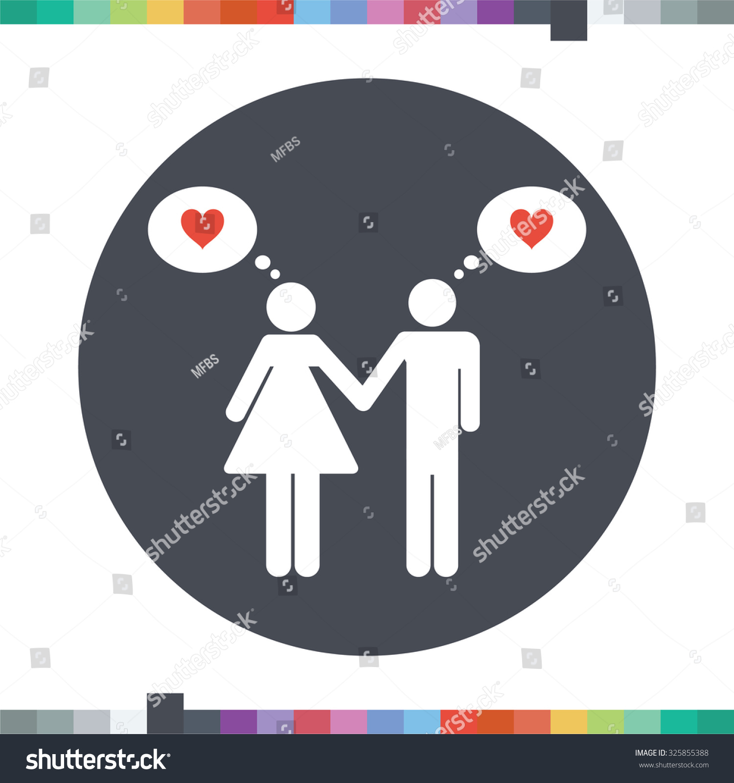 Love Couple Icon Stock Vector (Royalty Free) 325855388 | Shutterstock