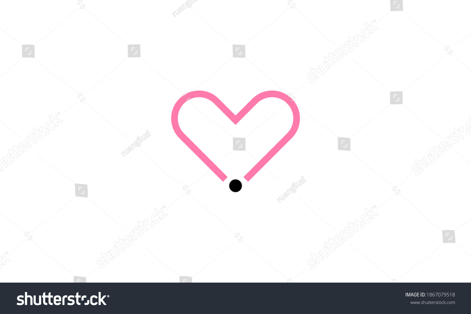 Love Dot Logo Design Vector Stock Vector (Royalty Free) 1867079518