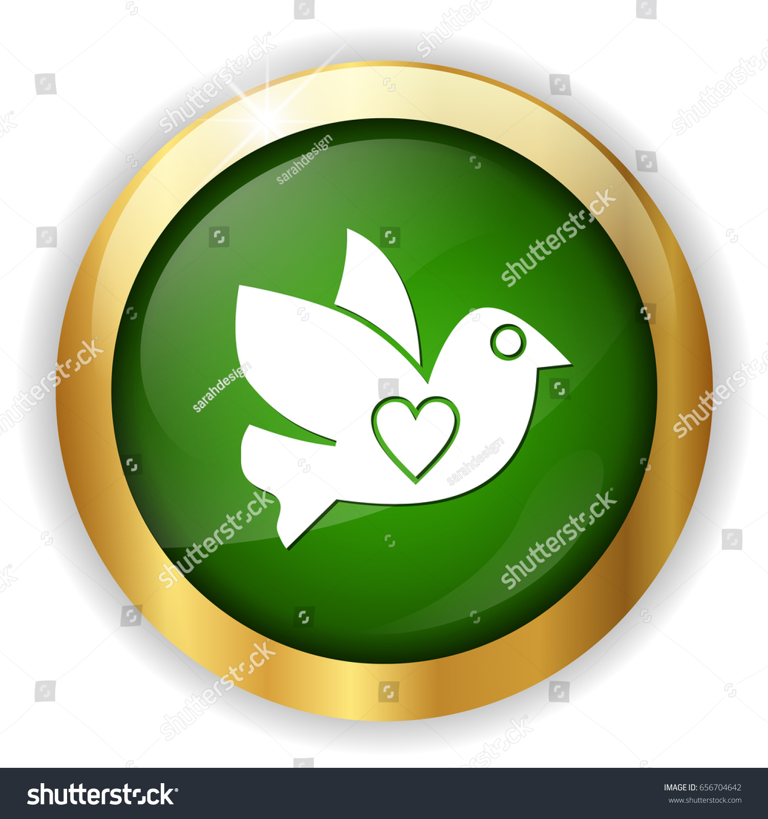 Love Dove Icon Stock Vector (Royalty Free) 656704642