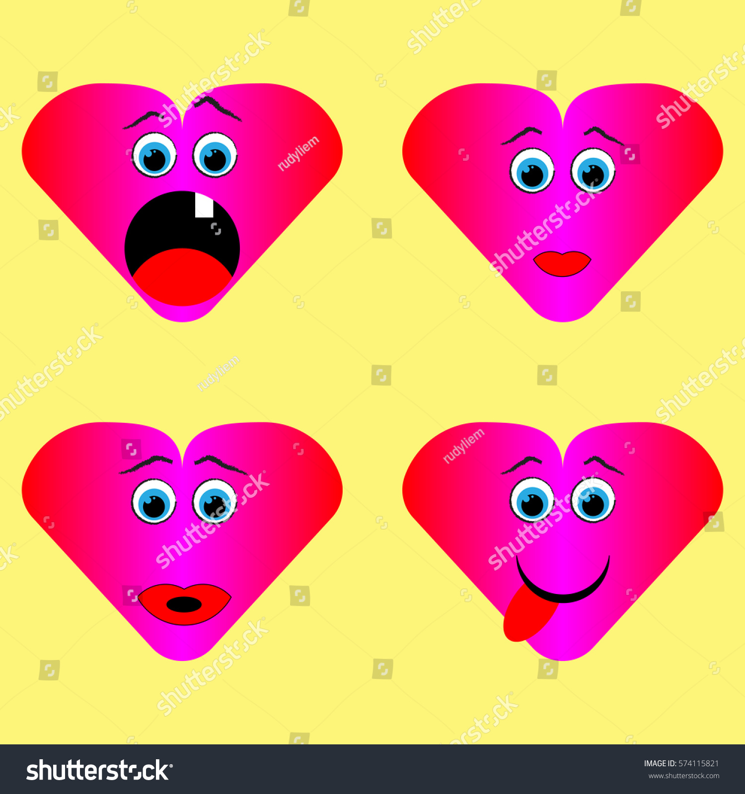 Love Emoticon Design Vector Stock Vector (Royalty Free) 574115821 ...