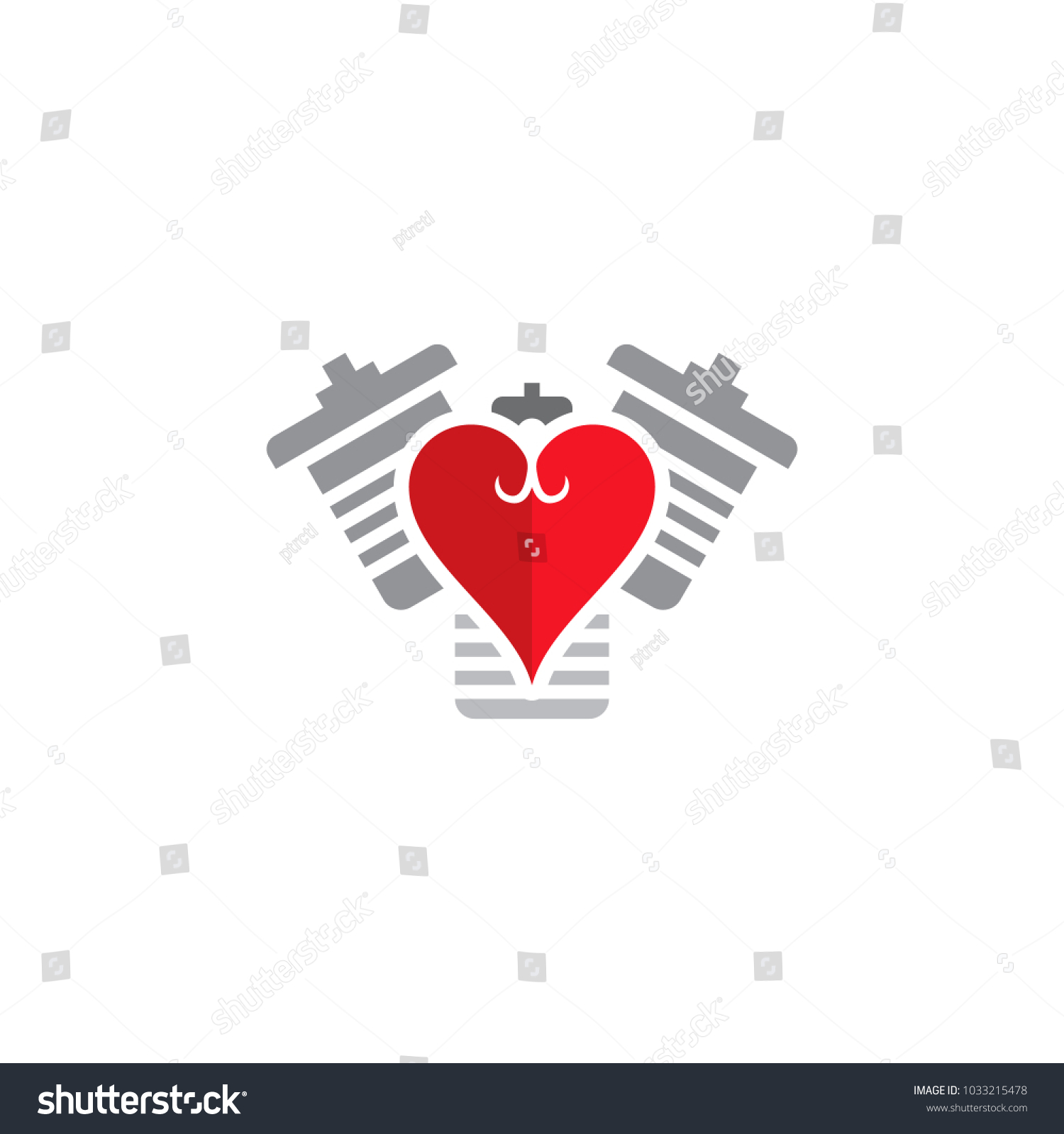 Love Engine Logo Icon Design Stock Vector (Royalty Free) 1033215478