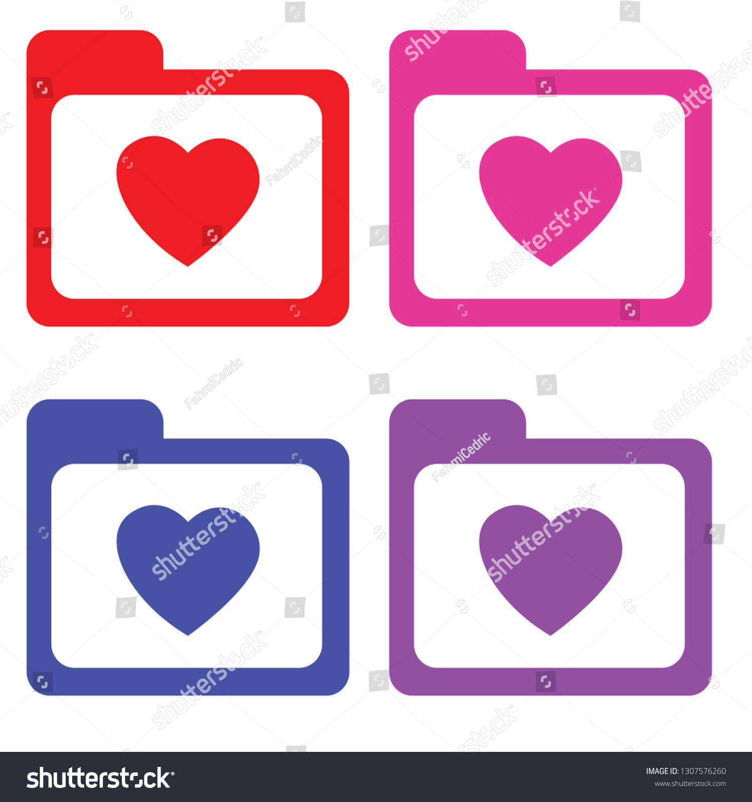 Love Folder Icon: vector de stock (libre de regalías) 1307576260
