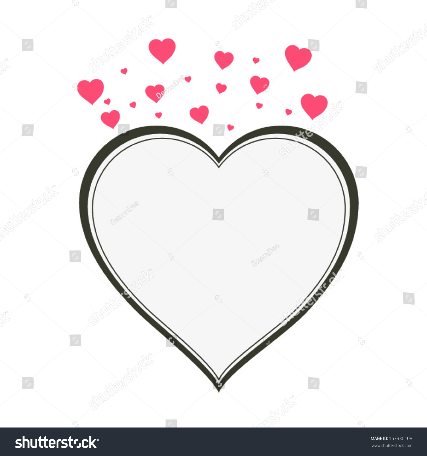 Love Heart Vector Illustrator Stock Vector (Royalty Free) 167930108 ...