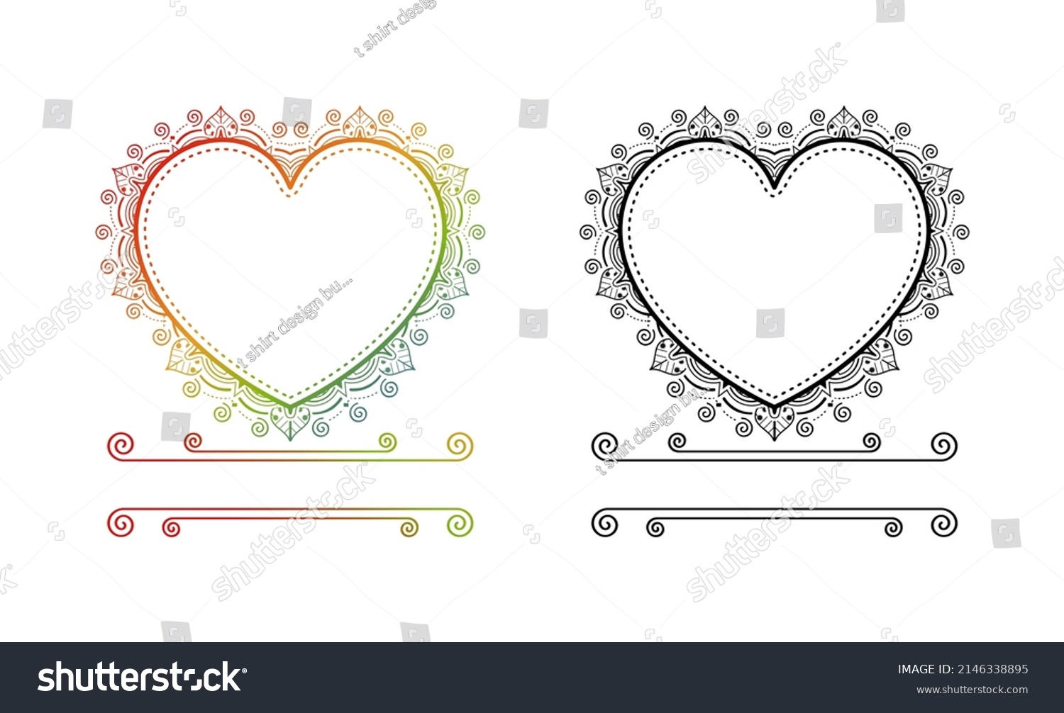 Love Heart Wedding Monogram Graphic Vector Stock Vector (Royalty Free ...