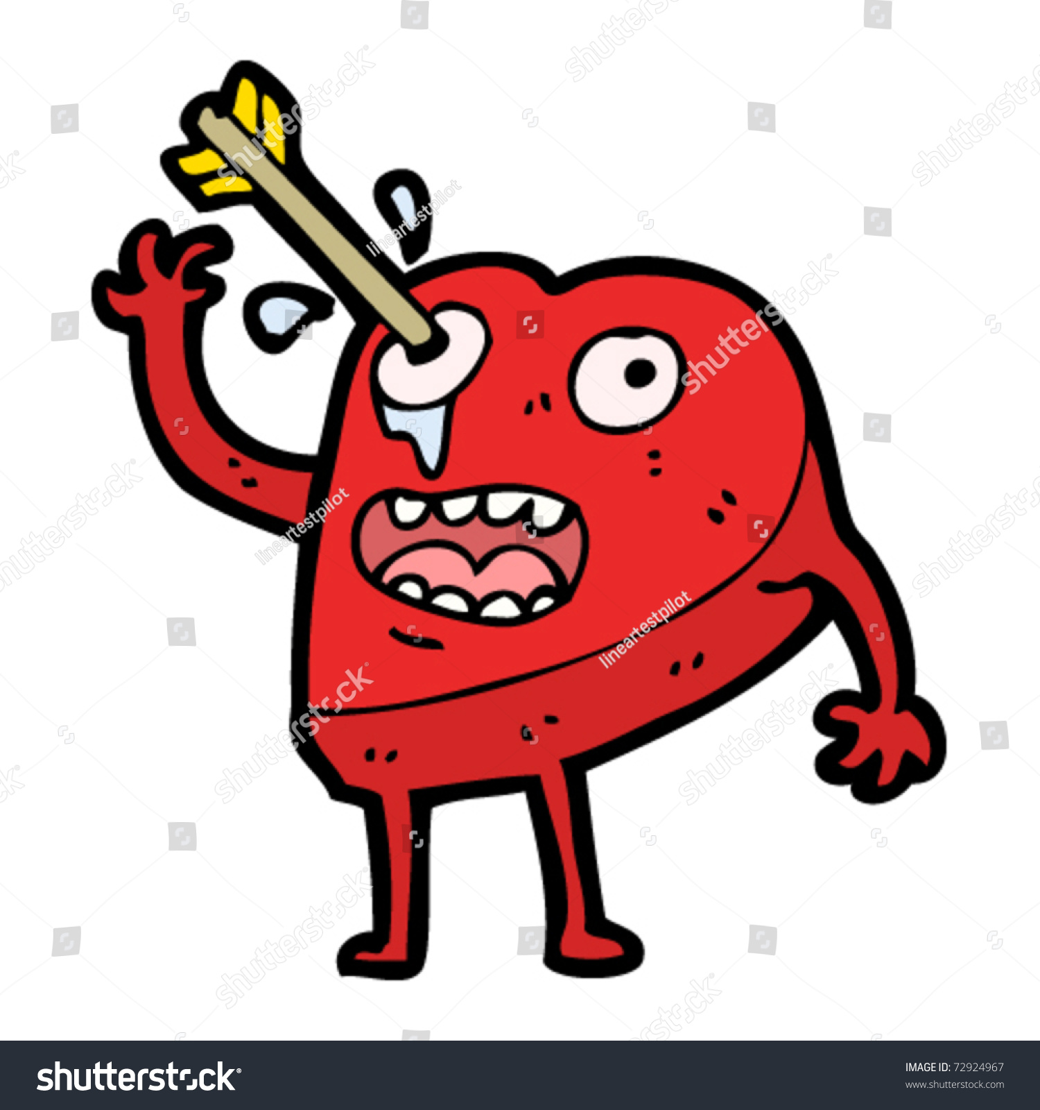 Love Hurts Cartoon Stock Vector (Royalty Free) 72924967