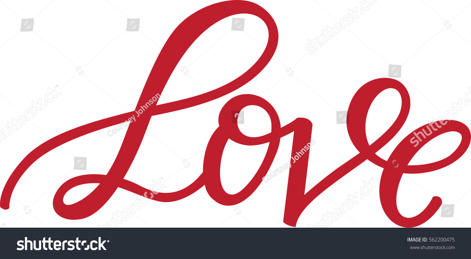 Love Romantic Cursive Handwriting: เวกเตอร์สต็อก (ปลอดค่าลิขสิทธิ์ ...