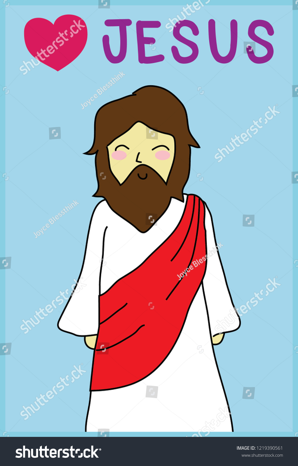 Love Jesus Vector Stock Vector (Royalty Free) 1219390561