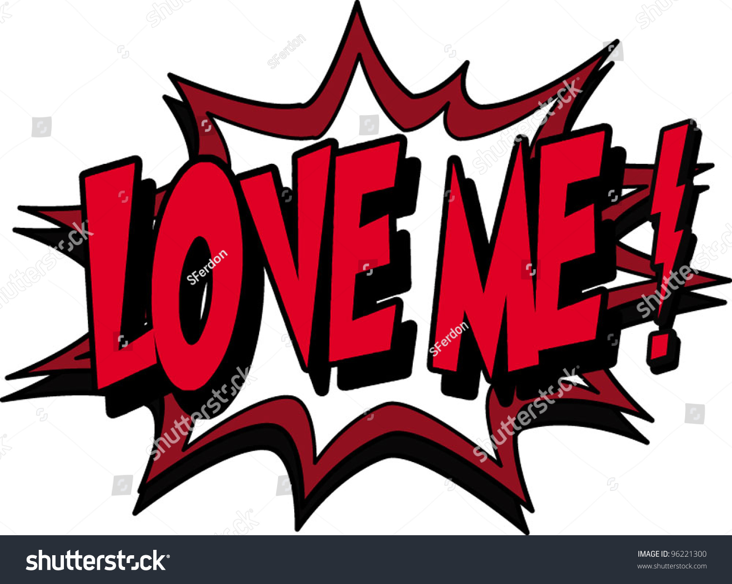 Love Me Stock Vector Illustration 96221300 : Shutterstock