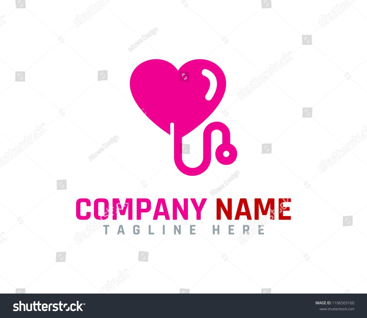 Love Medic Logo Design Stock Vector (Royalty Free) 1106503160 ...