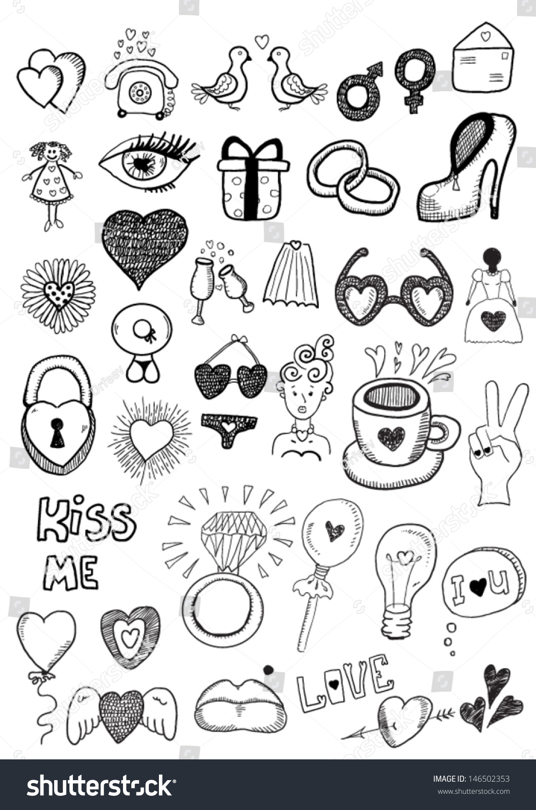 Love Objects Stock Vector (Royalty Free) 146502353 | Shutterstock