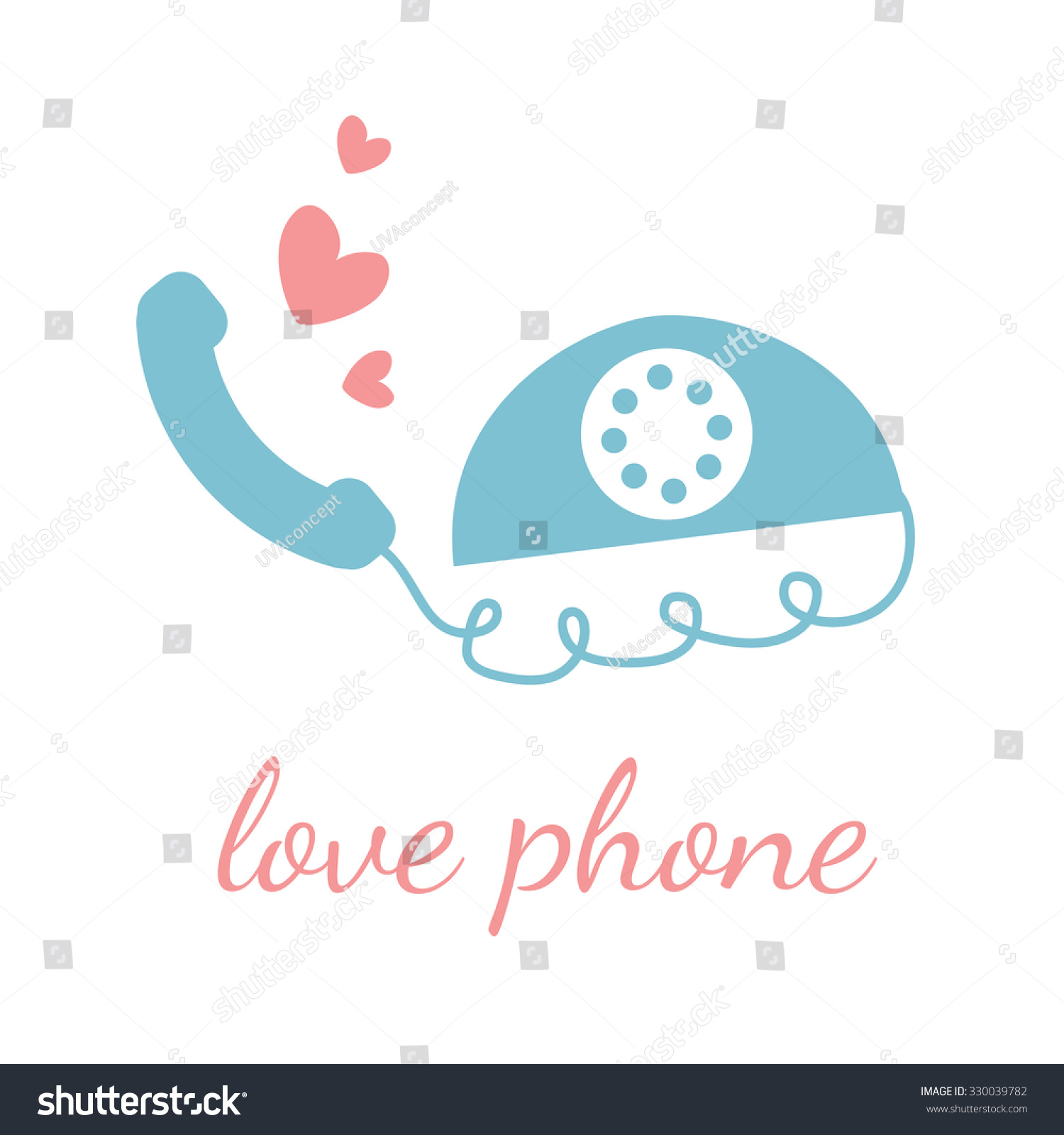 Love Phone Vector Design Template Stock Vector (Royalty Free) 330039782 ...