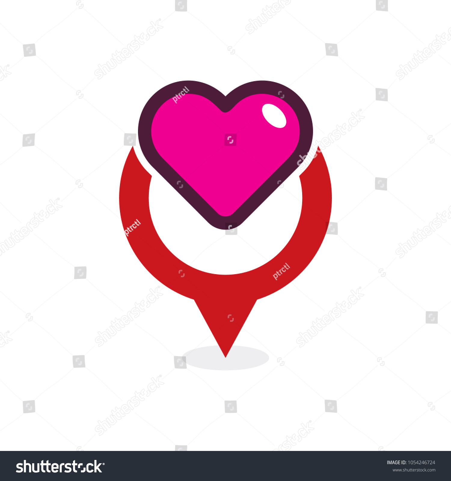 Love Point Logo Icon Design Stock Vector (Royalty Free) 1054246724 ...