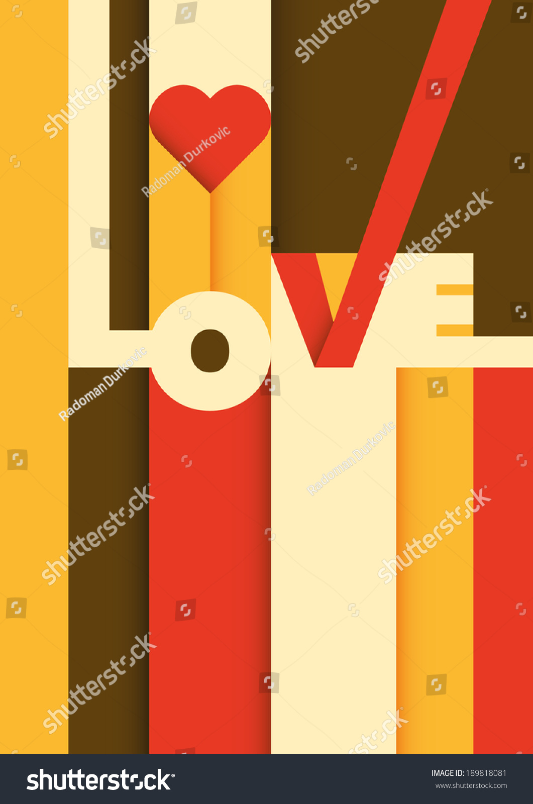 Love Poster Design Vector Illustration Stock Vector (Royalty Free ...