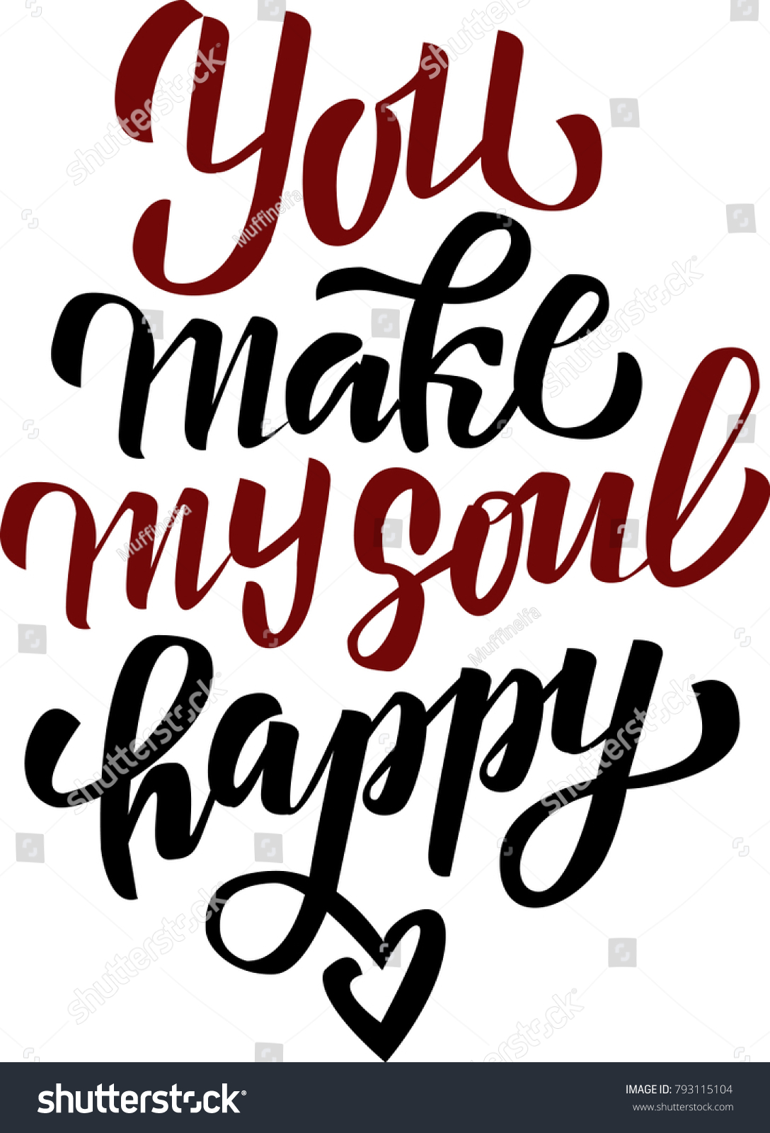 Love Quote Vector Lettering Stock Vector (Royalty Free) 793115104
