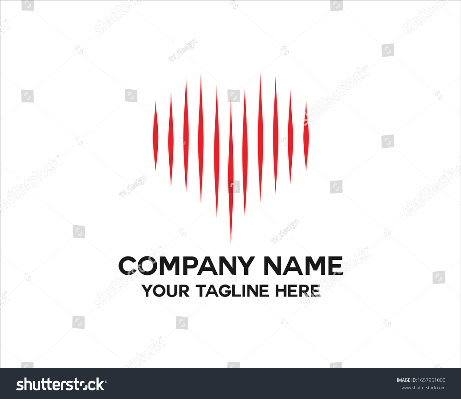 Love Red Abstract Logo Vector Stock Vector (Royalty Free) 1657951000 ...