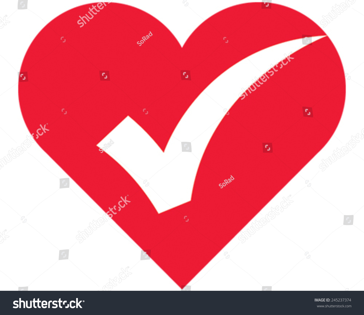 Love Tick Stock Vector (Royalty Free) 245237374