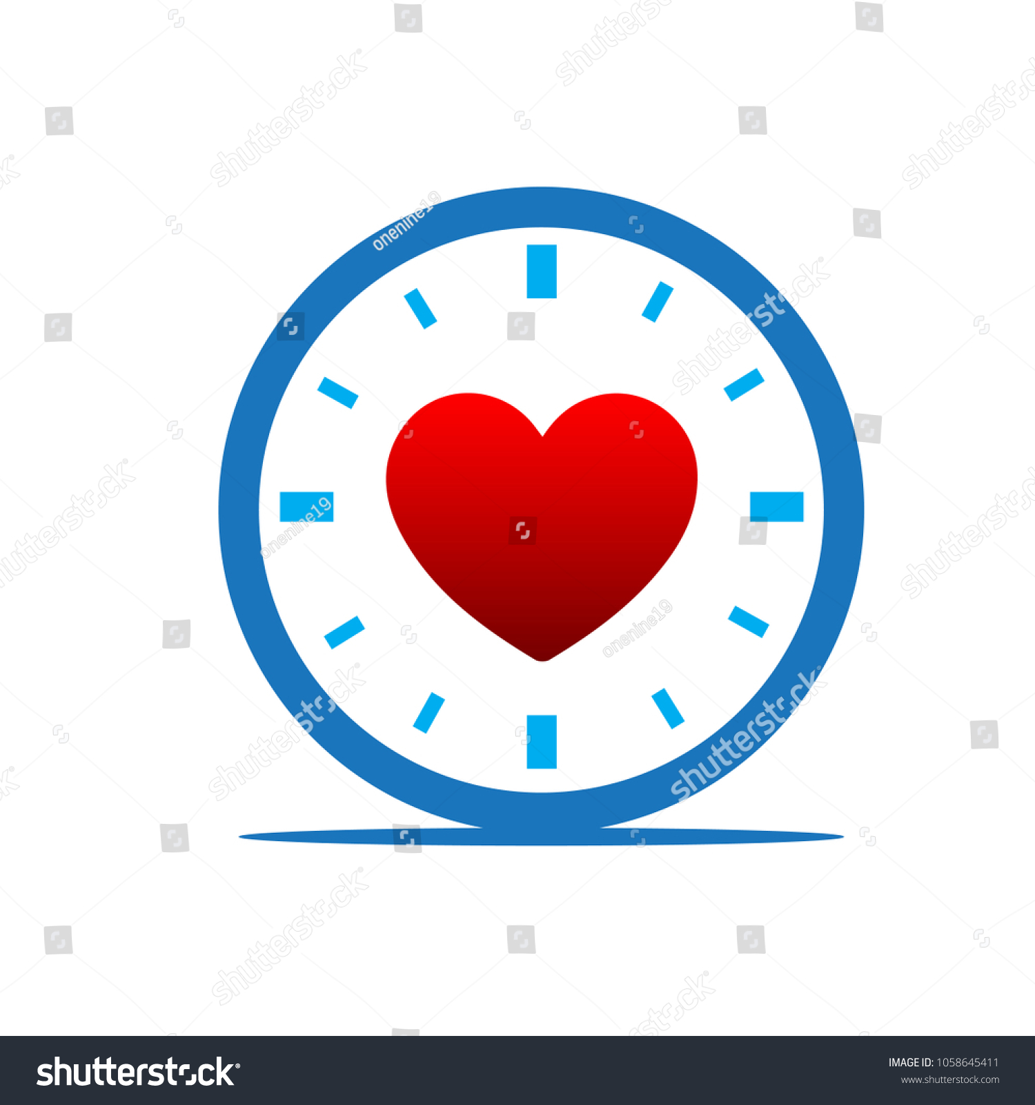 Love Time Logo Stock Vector (Royalty Free) 1058645411 | Shutterstock