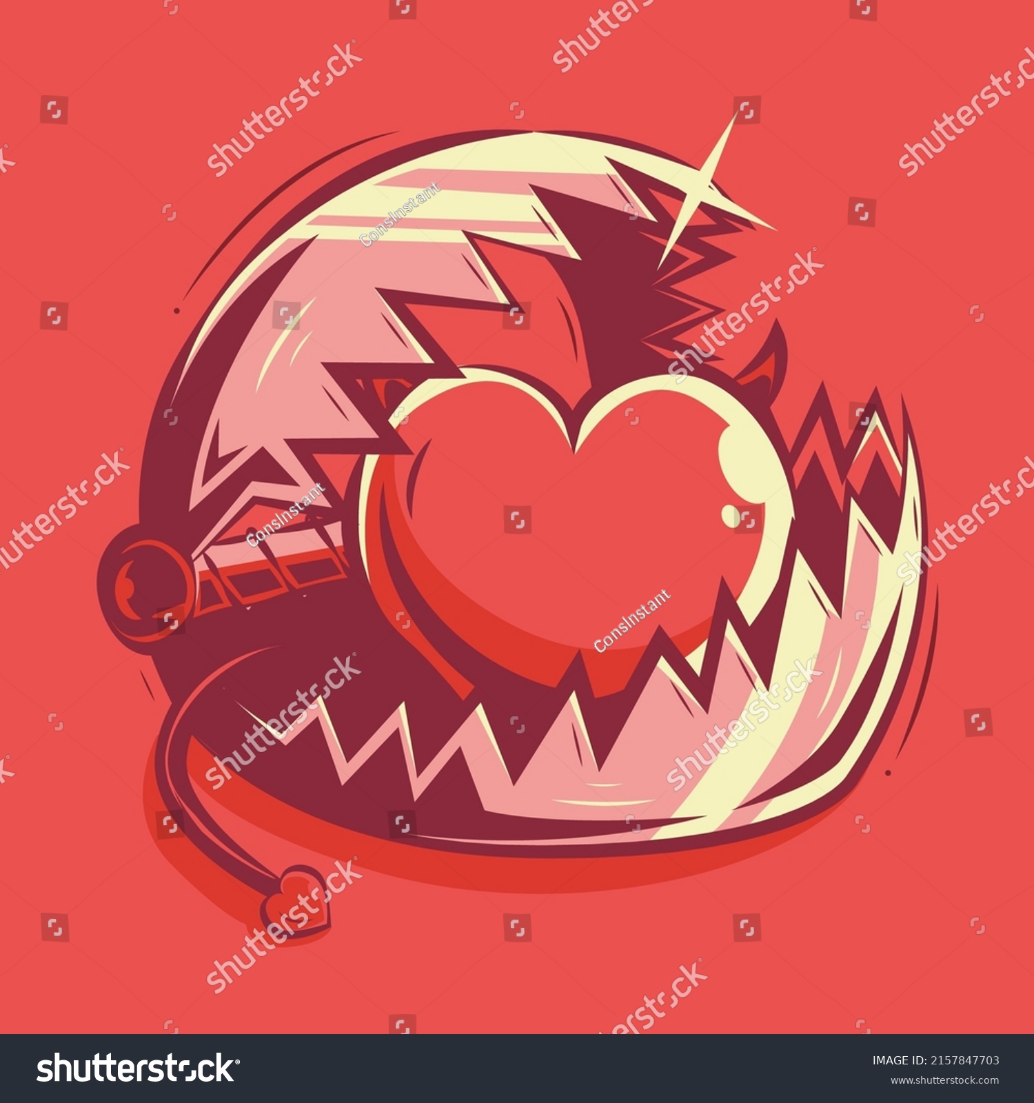 Love Trap Art Cartoon Illustration Stock Vector Royalty Free 2157847703 Shutterstock
