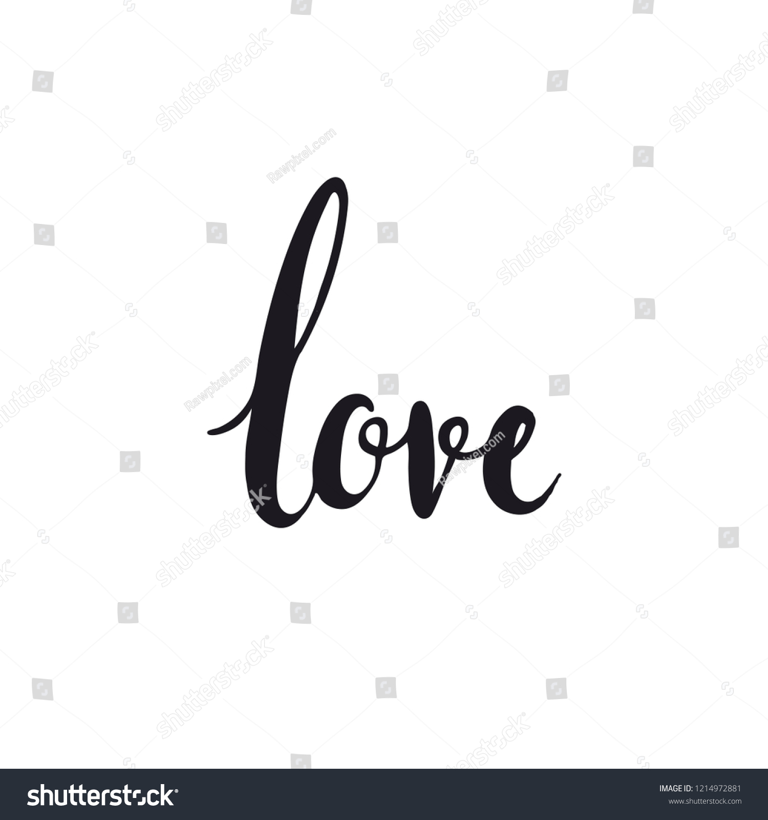 Love Typography Wording Style Vector Stock Vector (Royalty Free ...