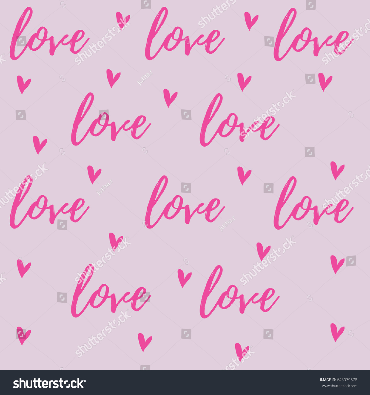 Love Word Pattern Stock Vector (Royalty Free) 643079578 | Shutterstock
