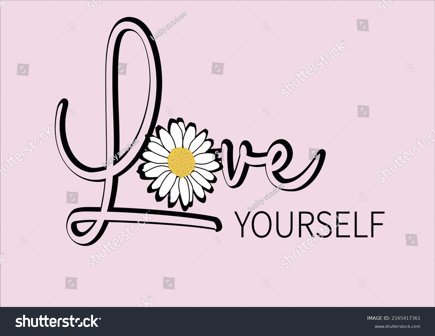 Love Yourself Vector Design Hand Drawn Stock Vector (Royalty Free ...